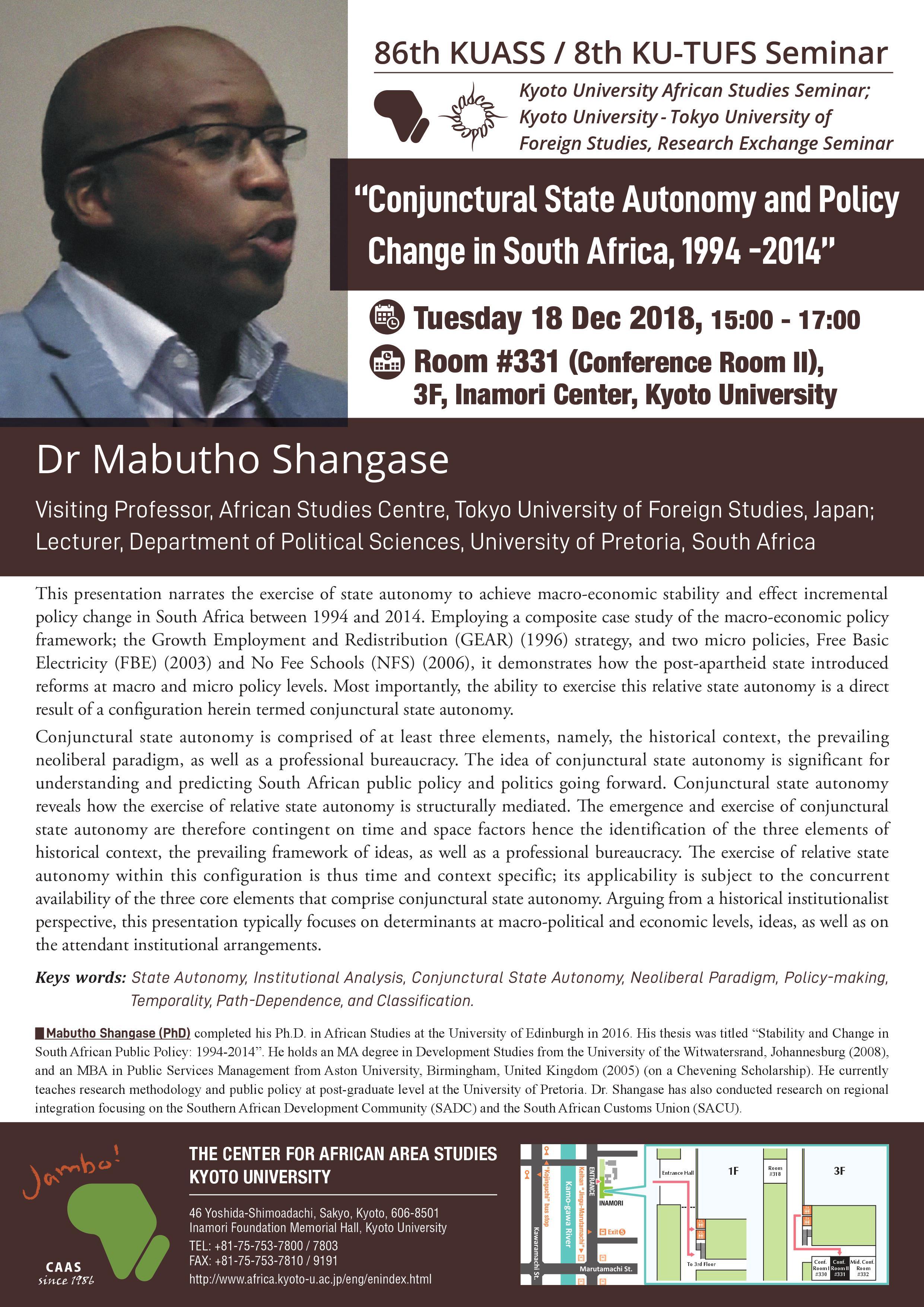Our visiting professor, Dr. Shangase's seminar at Kyoto University｜ASC ...